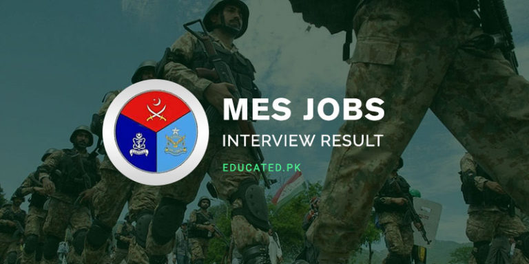 MES Result 2024 Merit List @www.mes.gov.pk