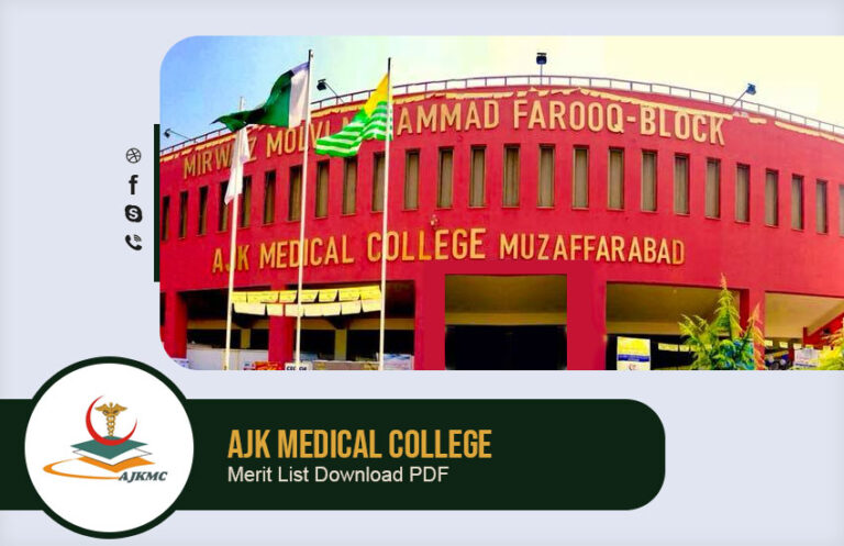AJK Medical College Merit List 2025 Download PDF