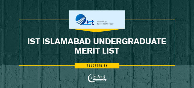 IST Merit List 2025 Institute of Space Technology Islamabad