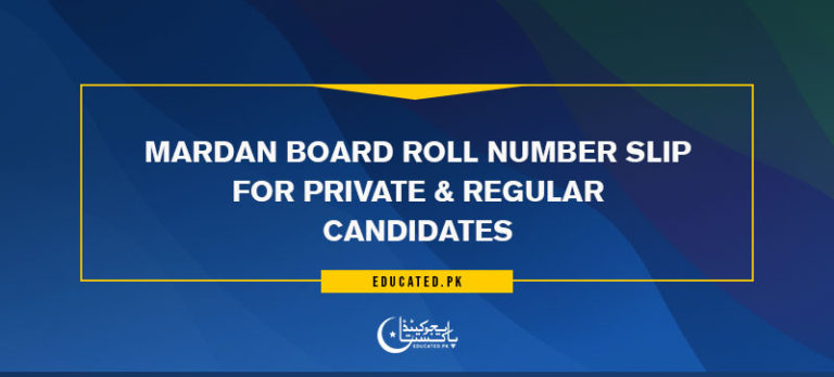 BISE Mardan Board Roll Number Slip 2023 Download