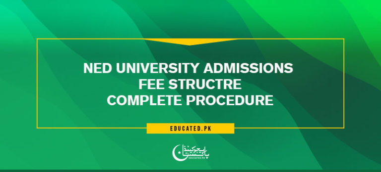 NED University Admission 2025 NEDUET Portal