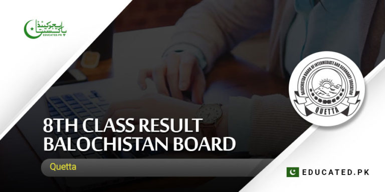 8th Class Result BISE Balochistan Board Quetta 2023 BEAC