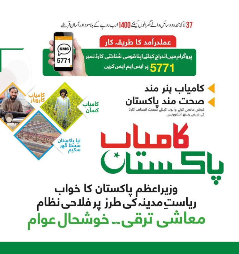 Kamyab Pakistan Program 2023 5771 SMS Online Registration