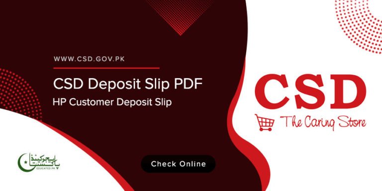 CSD Deposit Slip PDF 2025 Download Online