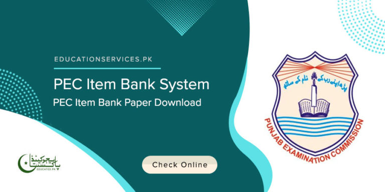 PEC Item Bank System Login 2022 Paper Download