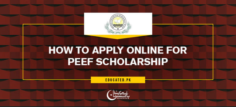 PEEF Scholarship 2025 Last Date, Online Registration Form