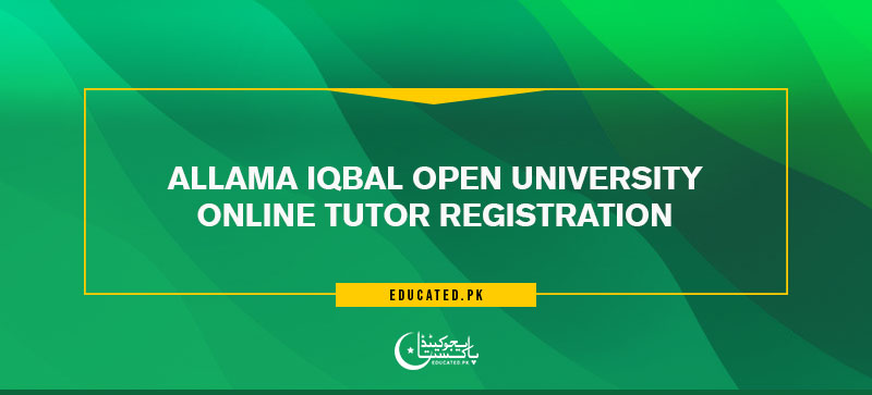 AIOU Tutor Registration 2024 Tutorship Application Form AIOU Tutor Registration 2024 Tutorship Application Form