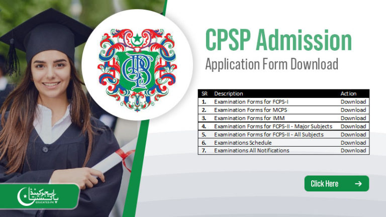 CPSP Admission 2024 Application Form