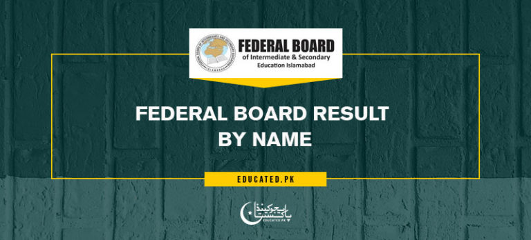 Federal Board Result 2025 FBISE Result Holder