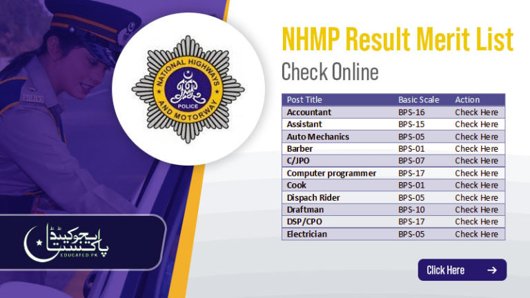 NHMP Result 2025 JPO Merit List Announced