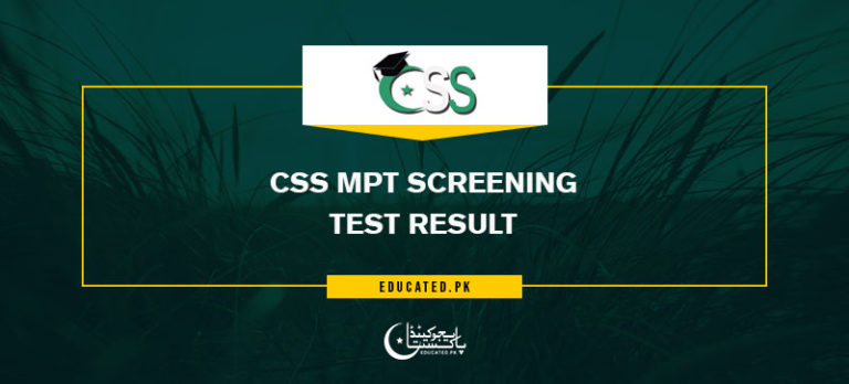 FPSC CSS Screening Test Result 2025 Answer Keys FPSC CSS Screening Test Result 2025 Answer Keys