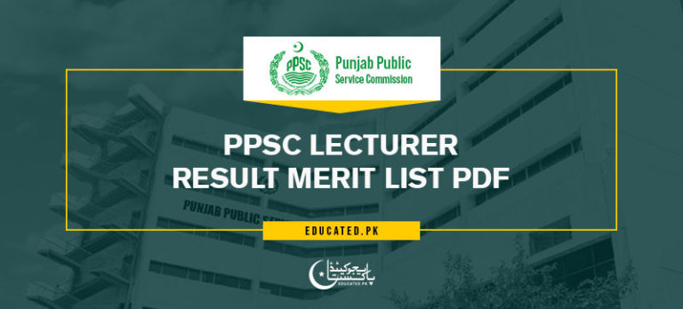 PPSC Lecturer Result 2025 Merit List