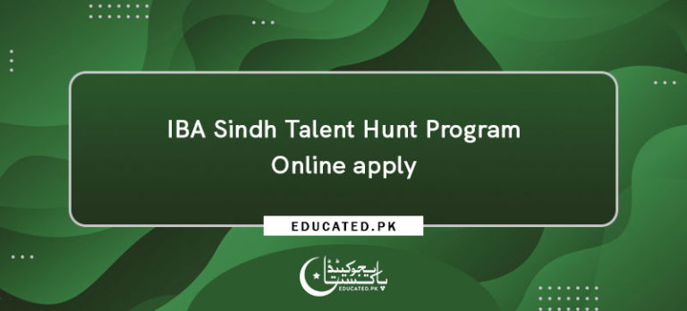 Sindh Talent Hunt Program 2025 Apply Online