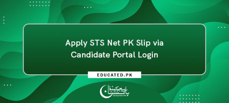 Apply STS Online 2023 Apply via sts.net.pk