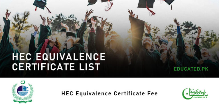 HEC Equivalence Certificate List 2024 Certificate Fee