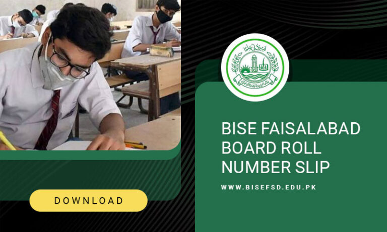 BISE Faisalabad Board Roll Number Slip 2025 Download PDF