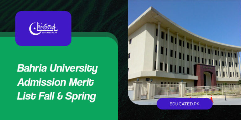 Bahria University Islamabad Merit List 2025 Entry Test Result