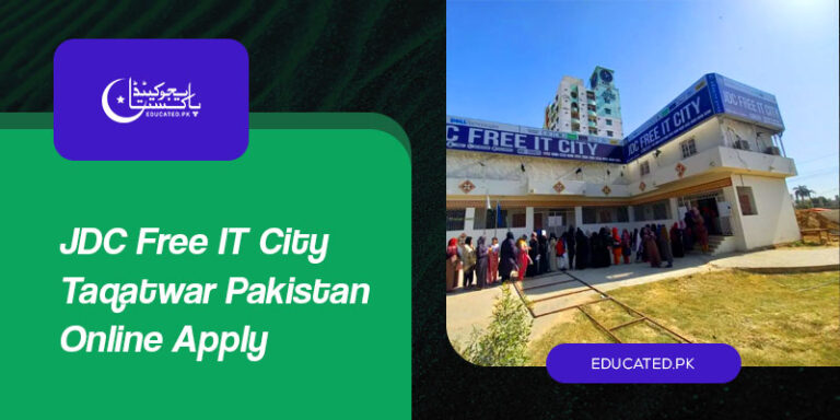 JDC Free IT City Registration Form 2025 Taqatwar Pakistan