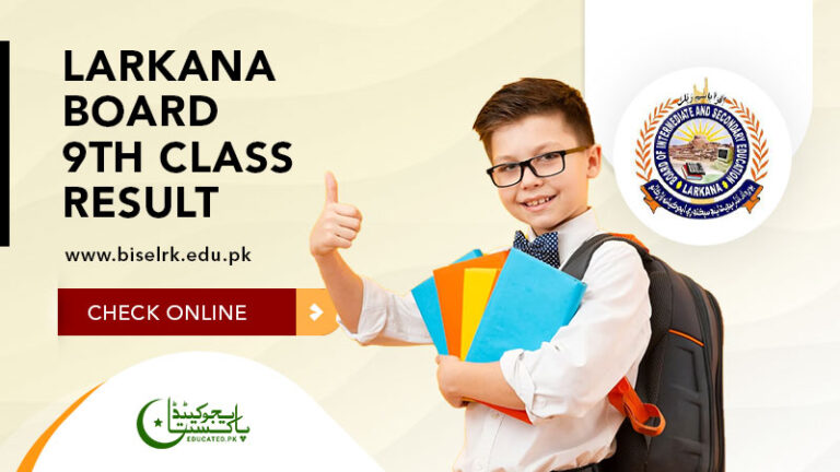BISE Larkana Board 9th Class Result 2025 Online by Roll No