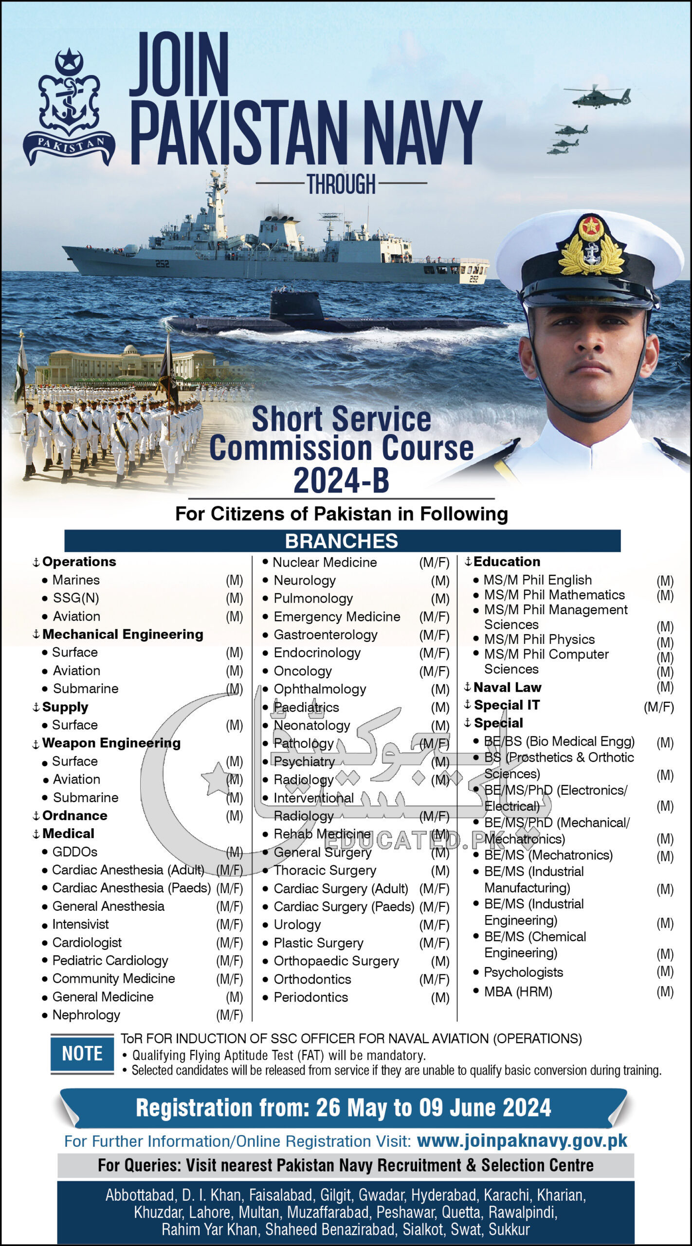 Join Pak Navy Registration Slip 2024 SSC Batch B
