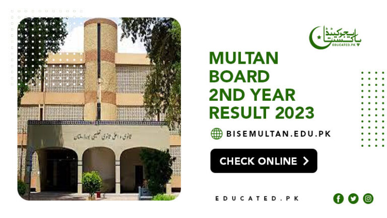 Multan Board 2nd Year Supplementary Result Announced
