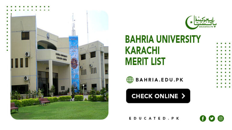 Bahria University Karachi Result 2024 Merit List