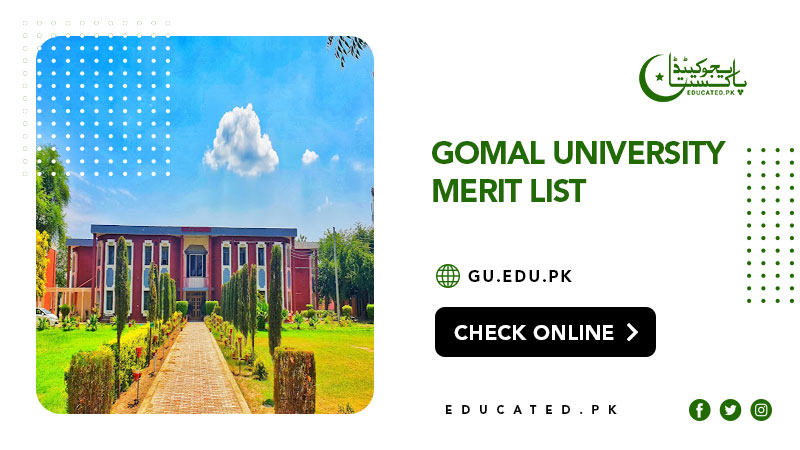 Gomal University Merit List 2025 1st 2nd 3rd & General Gomal University Merit List 2025 1st 2nd 3rd & General