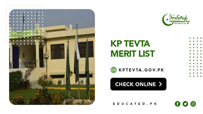 KP TEVTA Merit List and Interview Calls 2024 - kptevta.gov.pk