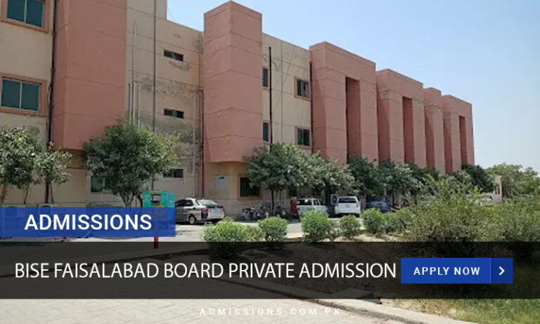 Bise Faisalabad Private Admissions 2025 Download Form