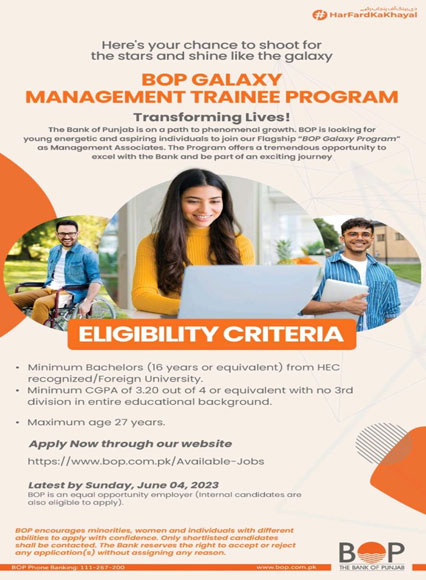 Bank Of Punjab Internship Program 2024 Apply Online