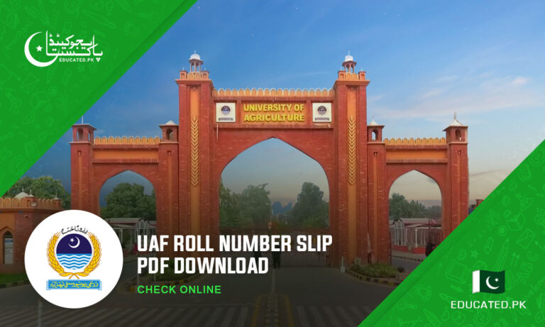 UAF Roll No Slip 2024 Entry Test Date [Announced]