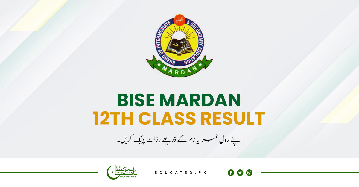 BISE Mardan Board 12th Class Result 2025 2nd Year By Roll No