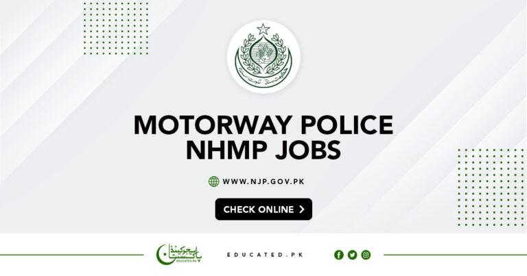 Motorway Police NHMP Jobs 2024 Online Apply & Last Date